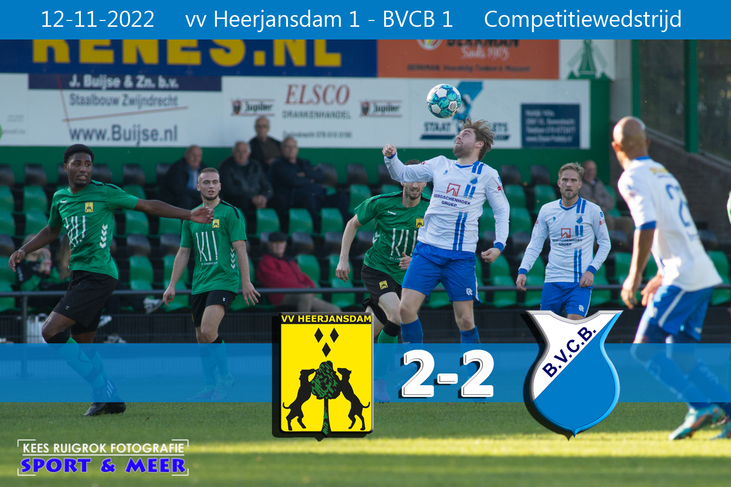 BVCB wint een punt in Heerjansdam | BVCB